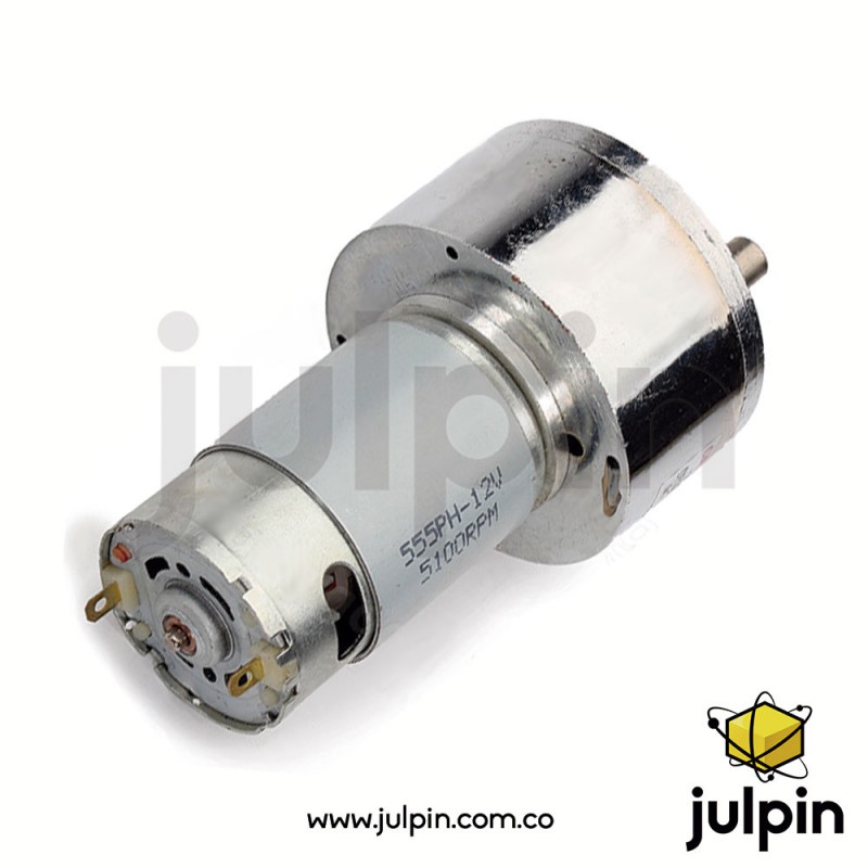 (12V) Motor para ensamble - 50 RPM y alto torque.