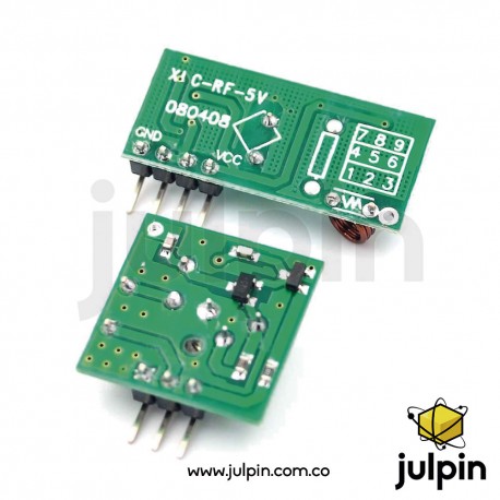 Transmisor y receptor RF de 433Mhz