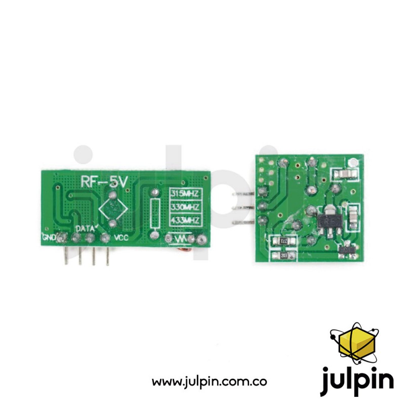 Transmisor y receptor RF de 433Mhz