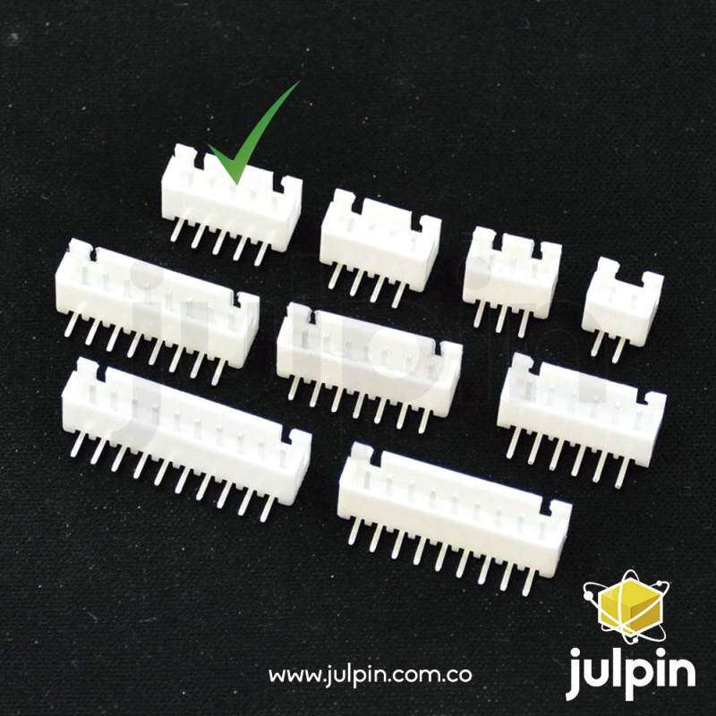 Conector XH2.54mm de 5 pines en forma de L