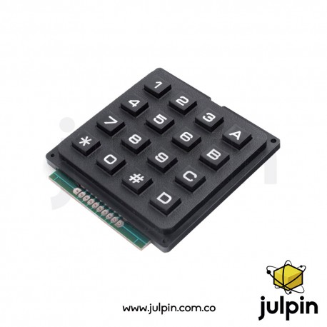 Teclado 4x4 con teclas de plástico