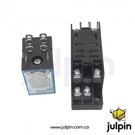 (12V) Relé industrial LY2NJ de 8 pines + base