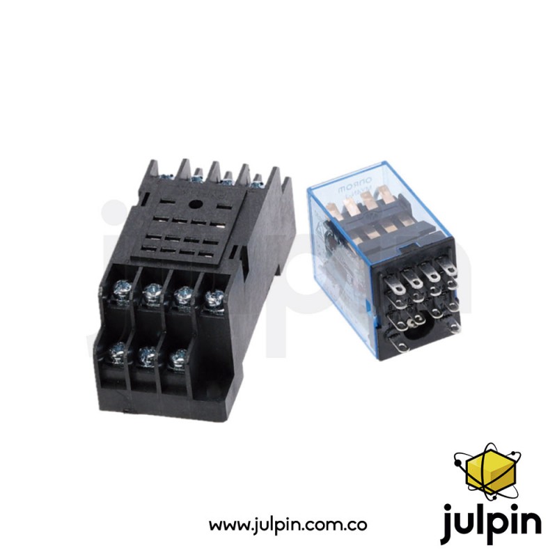 (220VAC) Relé industrial MY4NJ de 14 pines + base