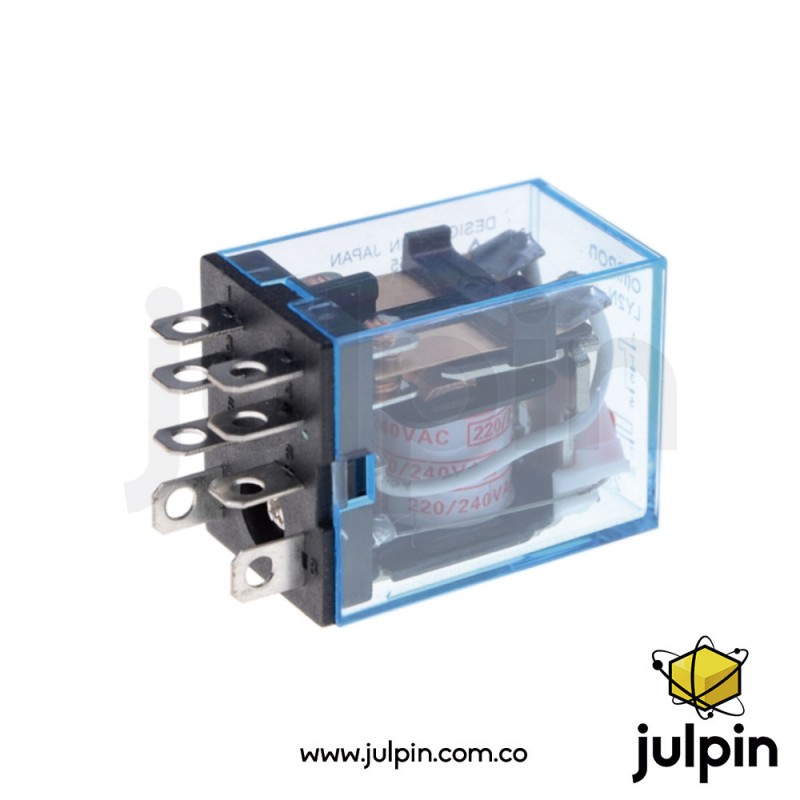 (220VAC) Relé industrial LY2NJ de 8 pines + base