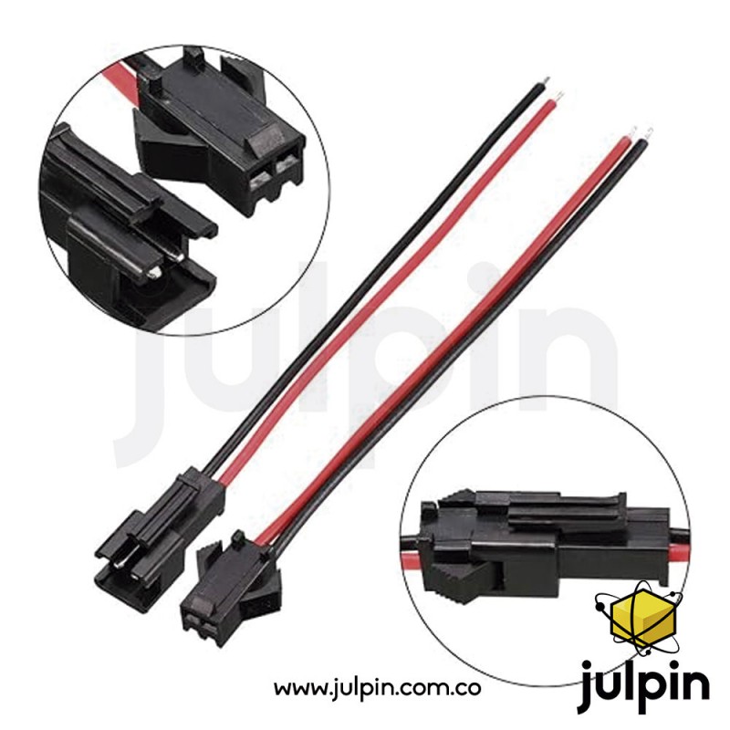 Kit de conector macho-hembra de 2 pines