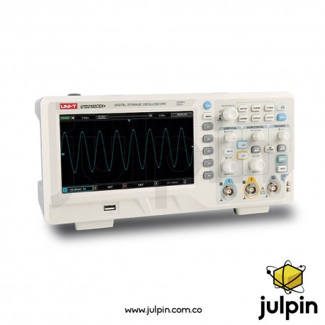 Osciloscopio de 100Mhz y 2 canales. UTD2102CEX+