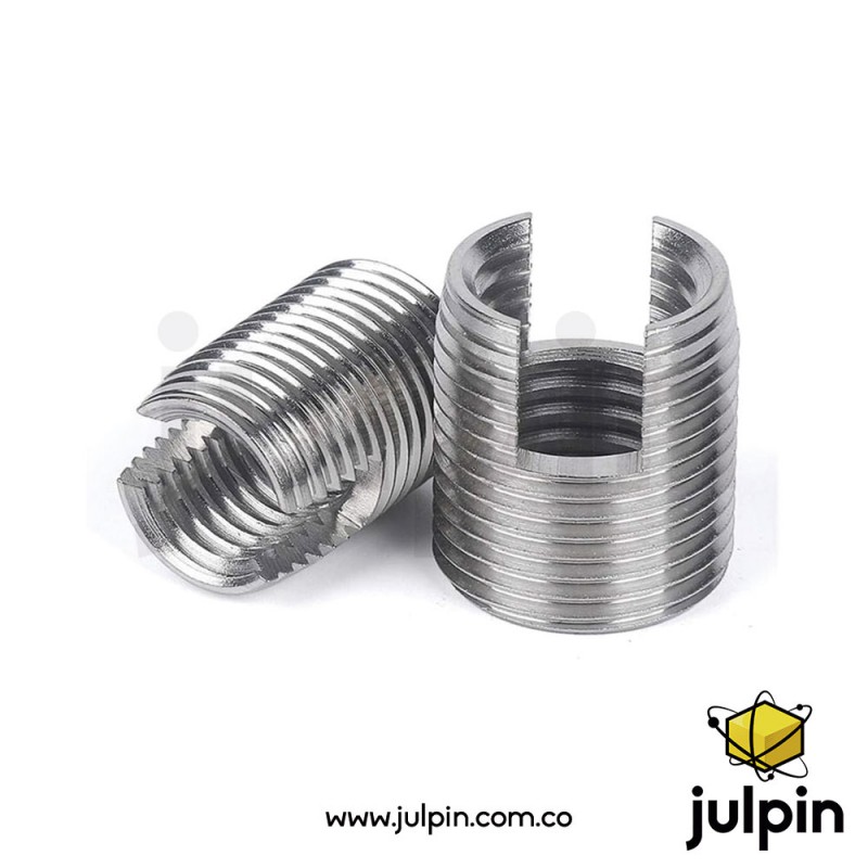 Casquillo autoroscante de acero de M4.5 exterior y M2 interno