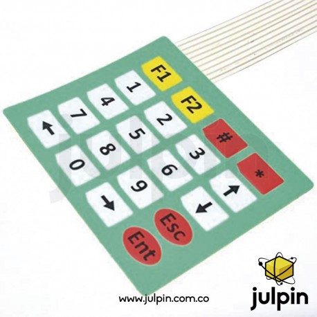 Teclado de membrana 4x5