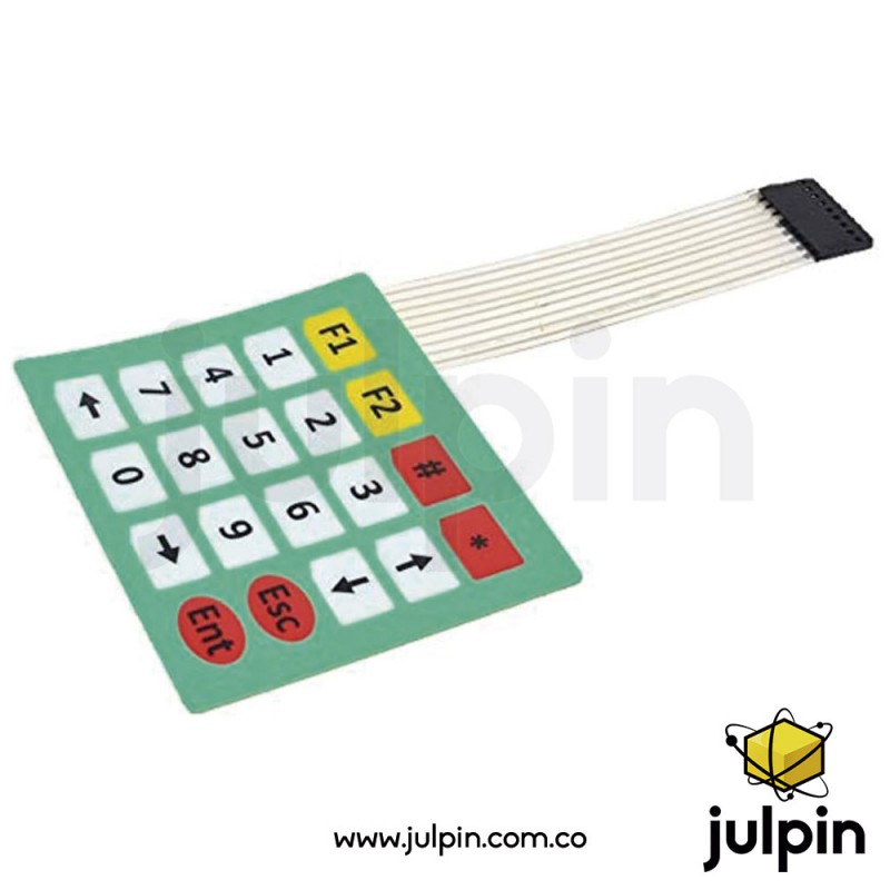 Teclado de membrana 4x5