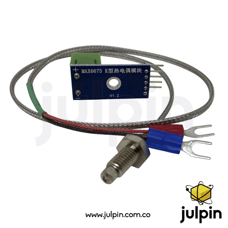 Módulo sensor de temperatura tipo K MAX6675 con termocupla