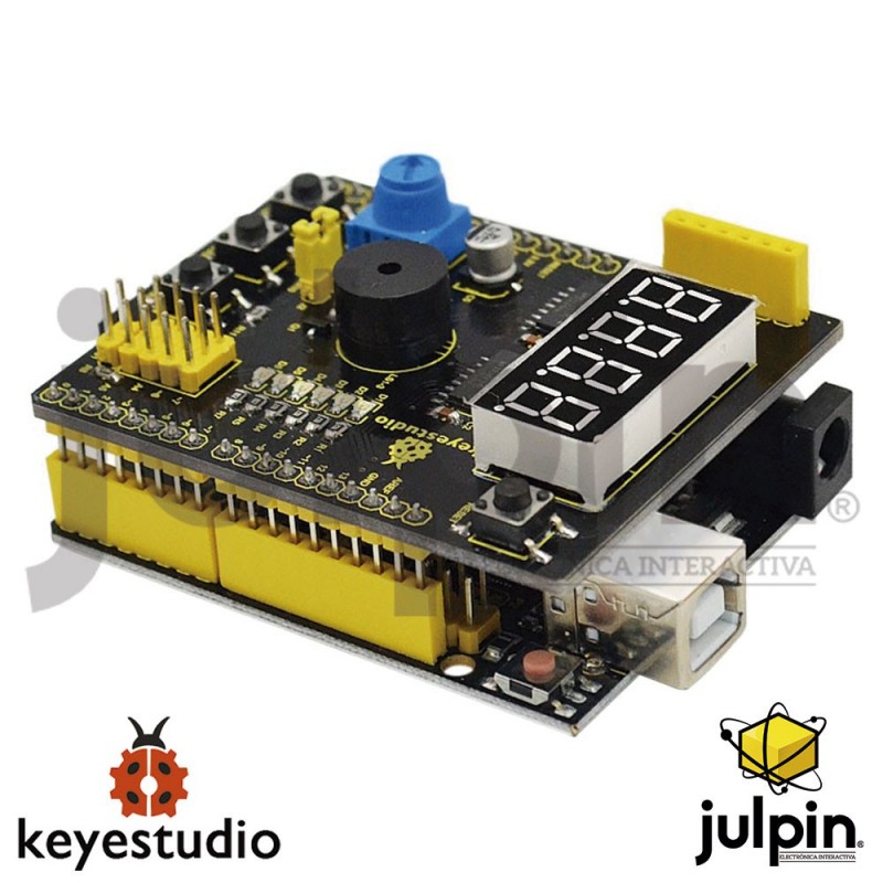 Shield o Escudo multi-proposito V2 con varios sensores para arduino