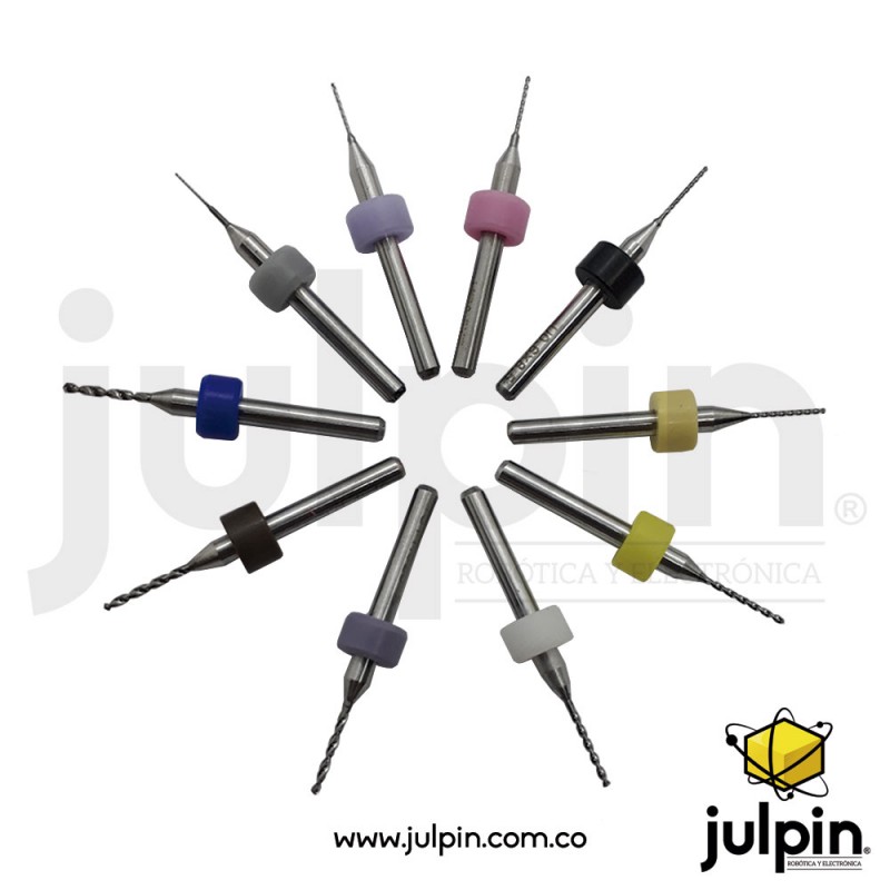 Set de 10 brocas para perforación de PCB