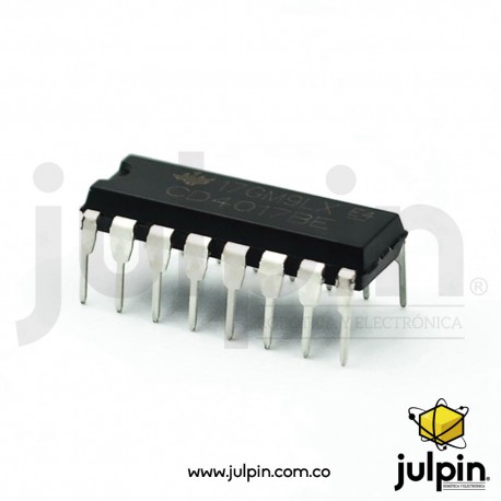 IC divisor de contador de décadas CD4017BE DIP-16
