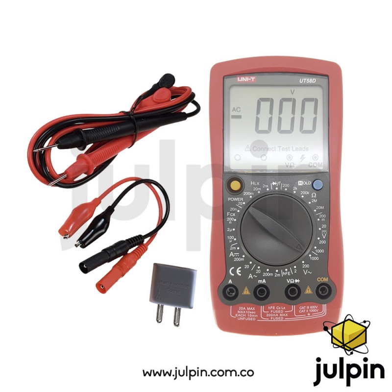 Multímetro con medidor de inductancia UT58D