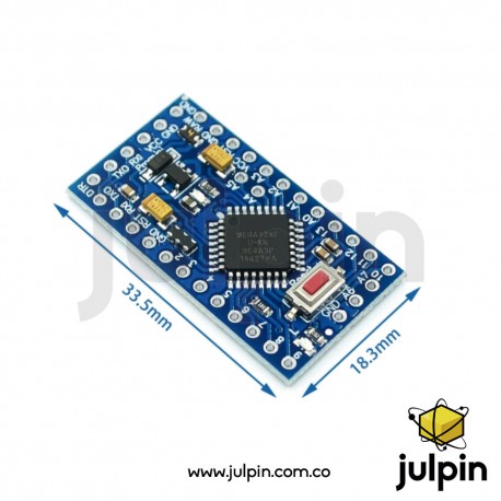 Arduino Pro-mini de 5V y 16MHz con Atmega 328P