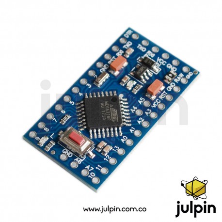 Arduino Pro-mini de 3.3V y 8MHz.