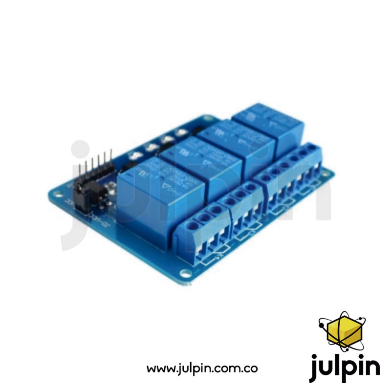 Módulo de 4 relés con optoacoplador