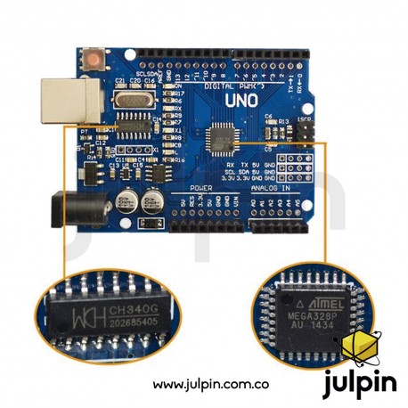 Arduino UNO R3 (Chip homologado CH340)